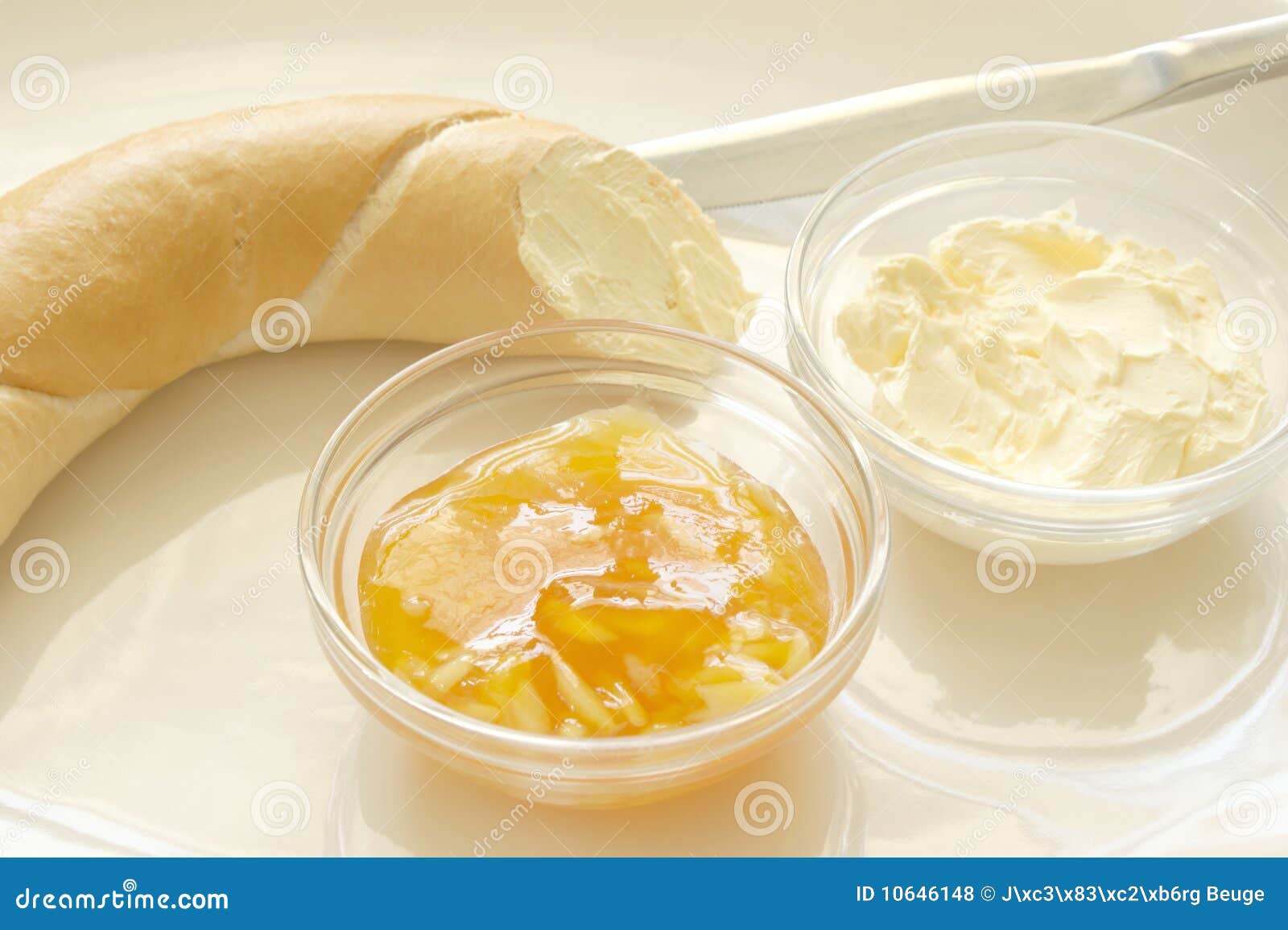 Croissant with Yellow Plum Jam Stock Photo - Image of food, delicious ...