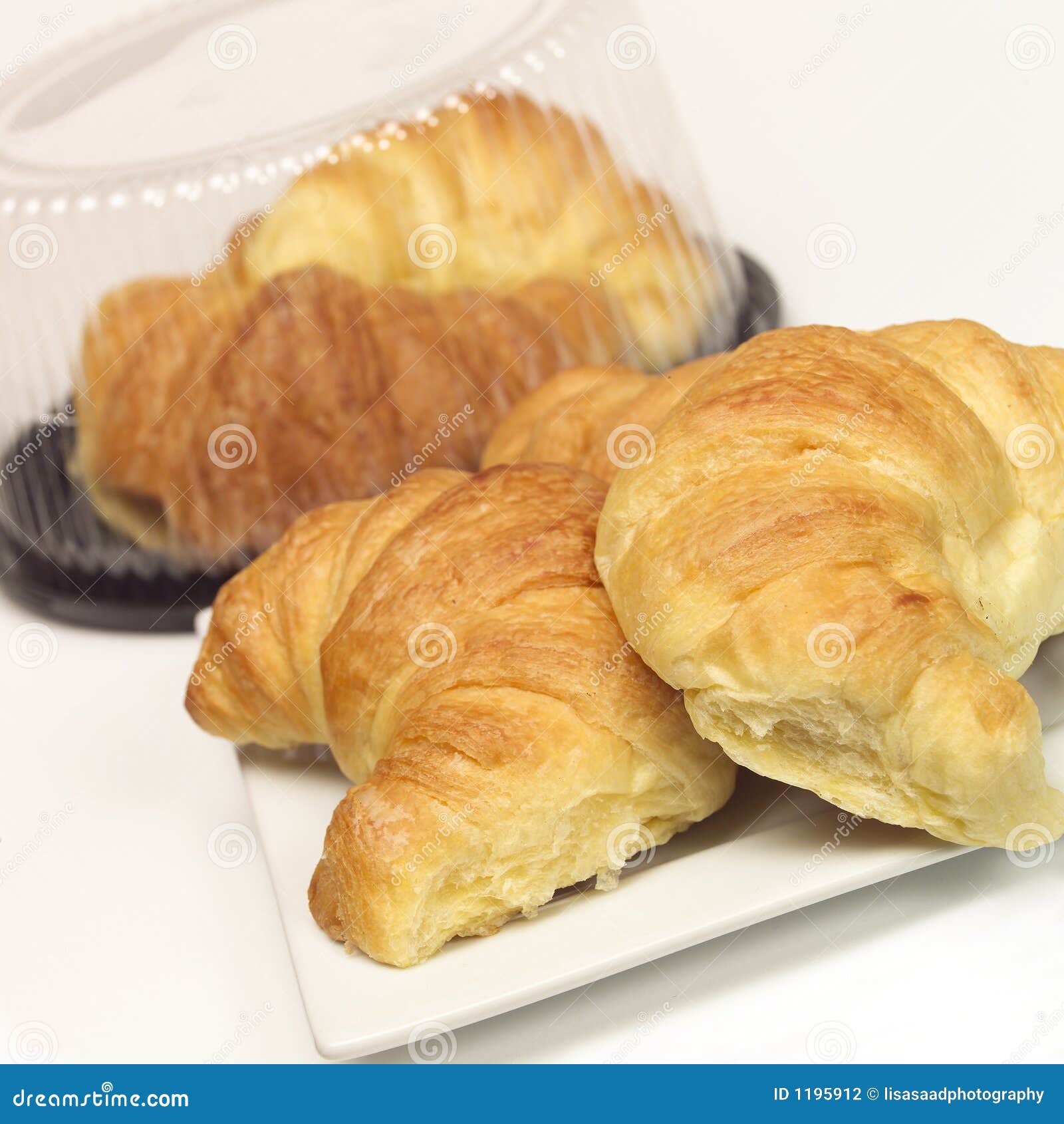 Croissants stock photo. Image of croissants, container - 1195912