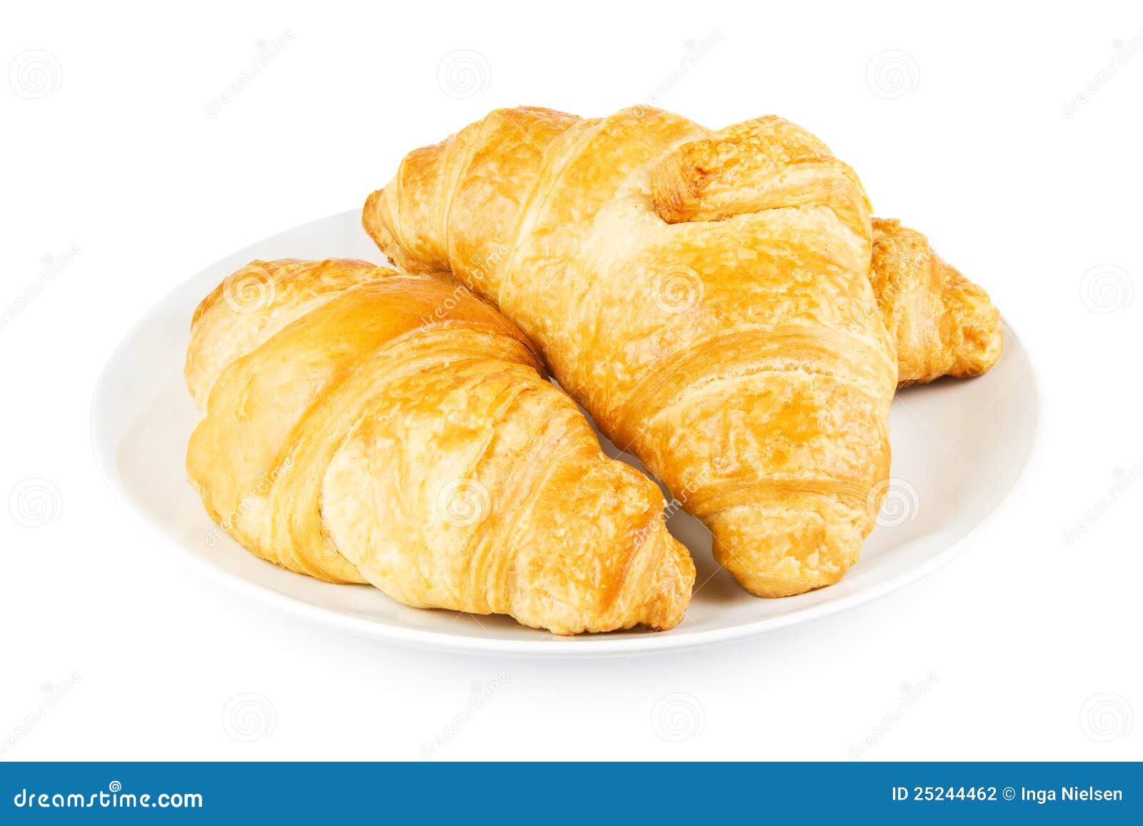Croissants stock photo. Image of food, pastry, dish, white - 25244462