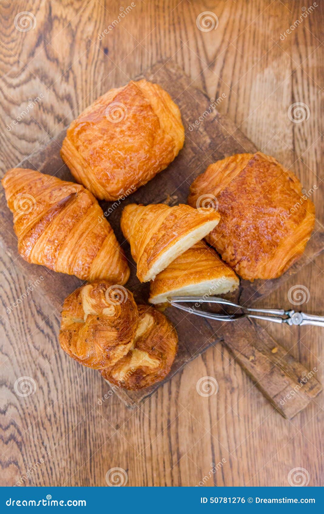 Croissants stock photo. Image of cutting, claw, breakfast - 50781276