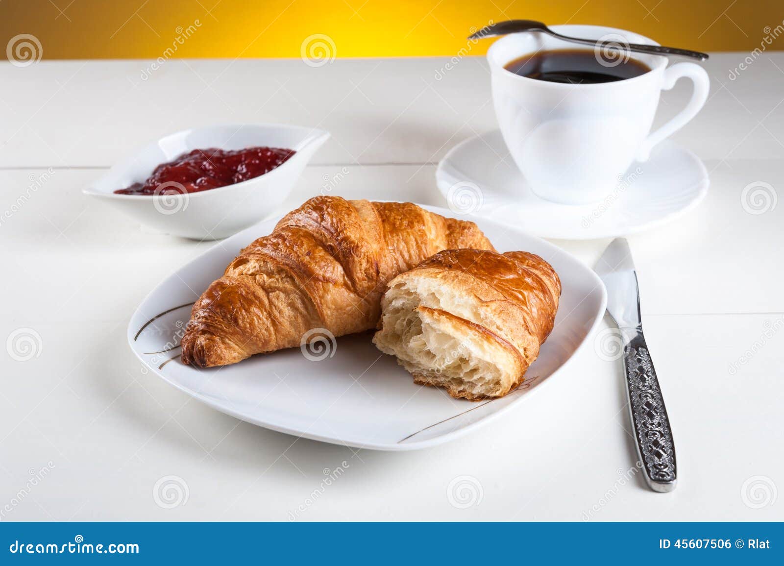 Croissants light and tasty stock photo. Image of croissant - 45607506