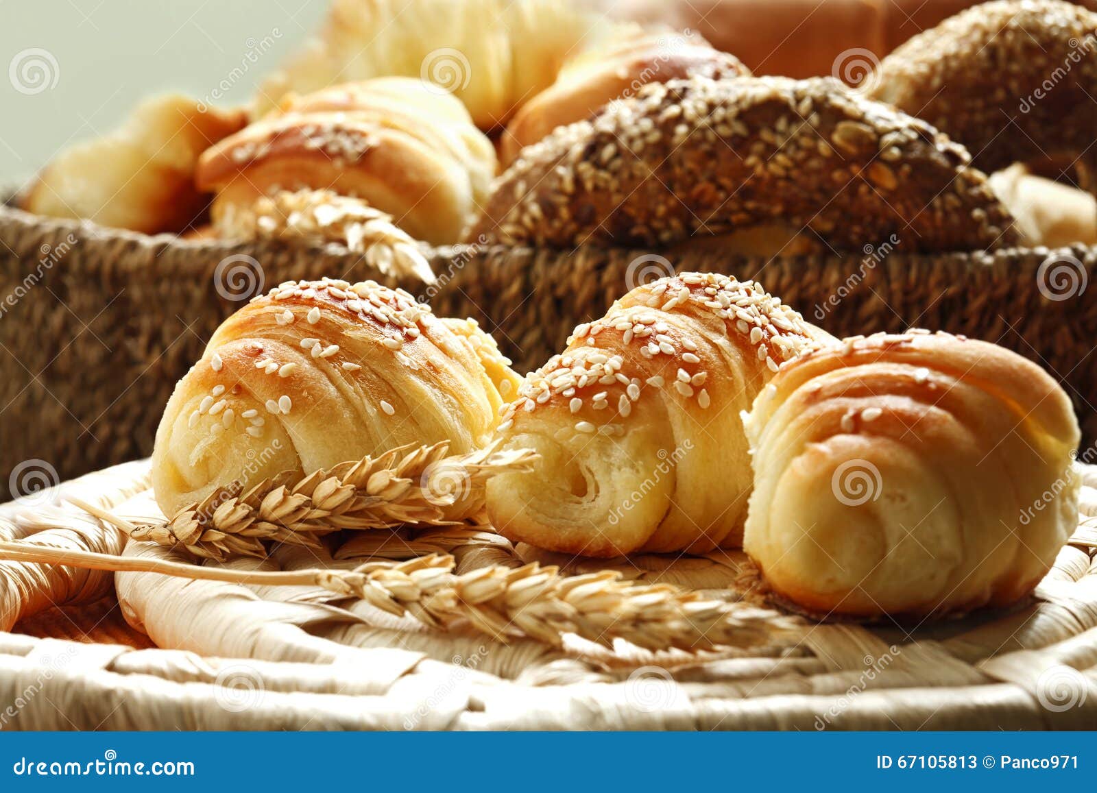 Croissants and Various Bakery Products Stock Image - Image of lifestyle ...