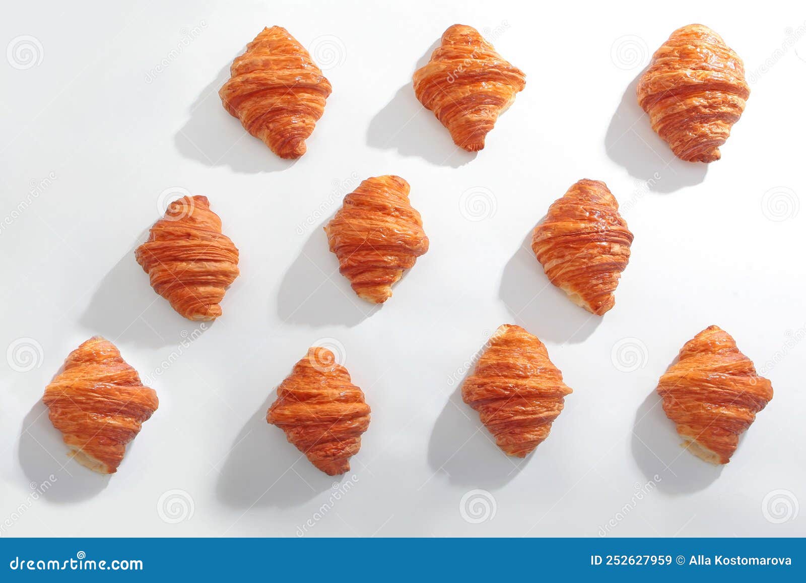 Croissants on a White Background. Handmade Croissants that are Not ...