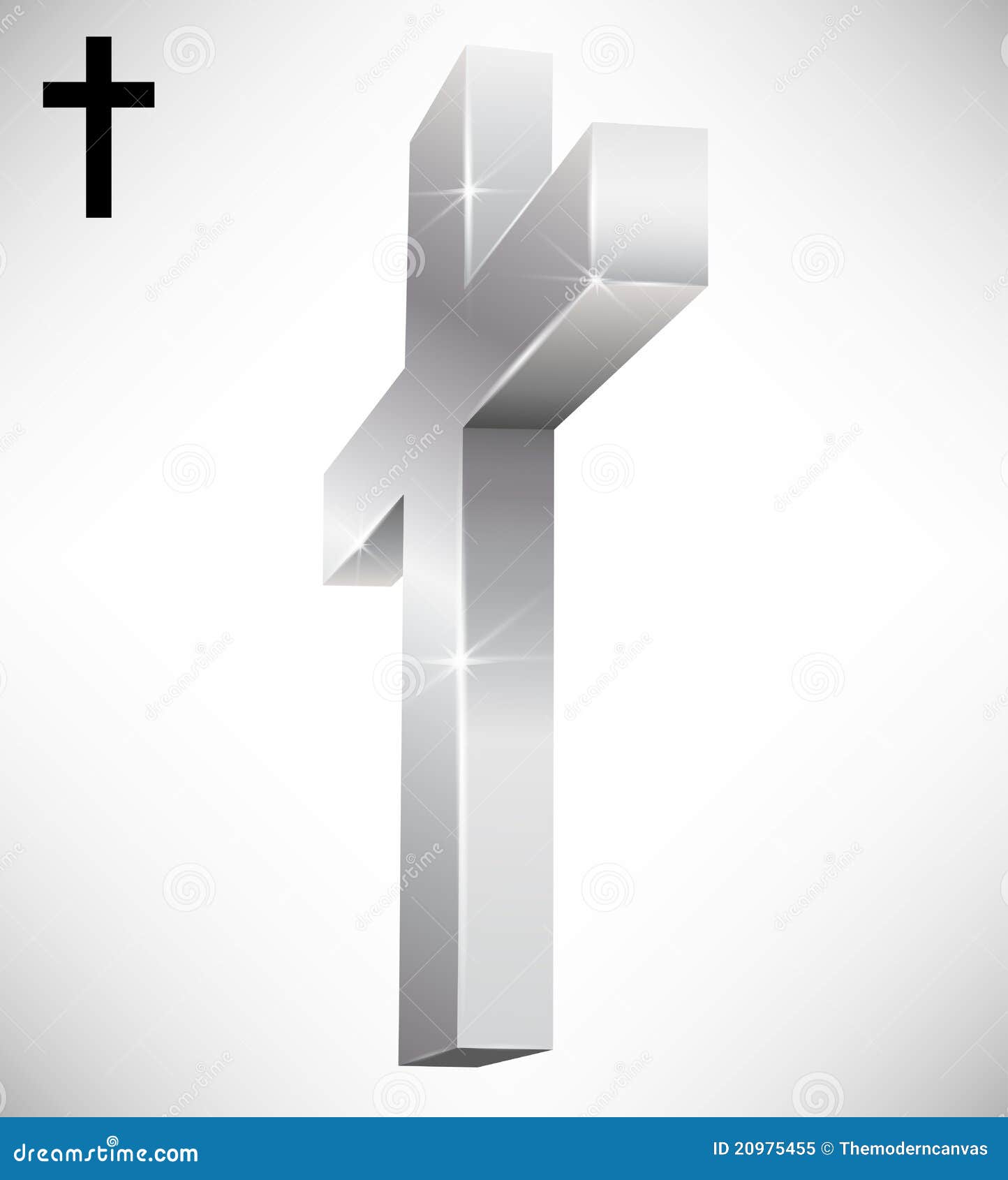 Croix 3d illustration de vecteur. Illustration of catholique - 20975455