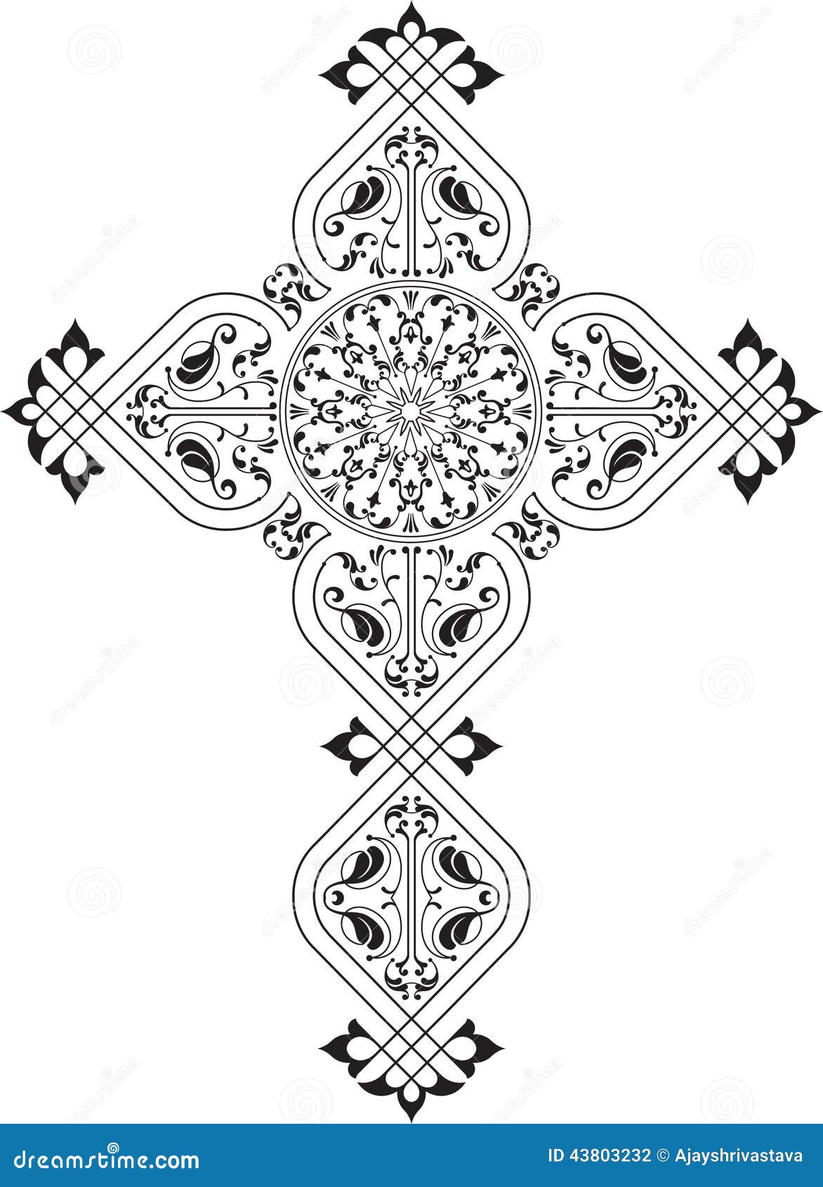 Croix chrétienne illustration de vecteur. Illustration du jésus - 43803232