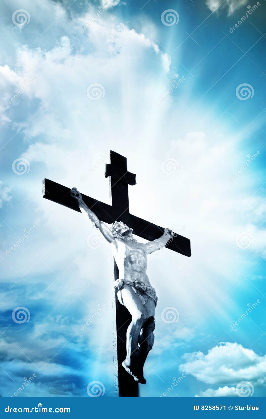 Croix chrétienne image stock. Image du faisceaux, christianisme - 8258571