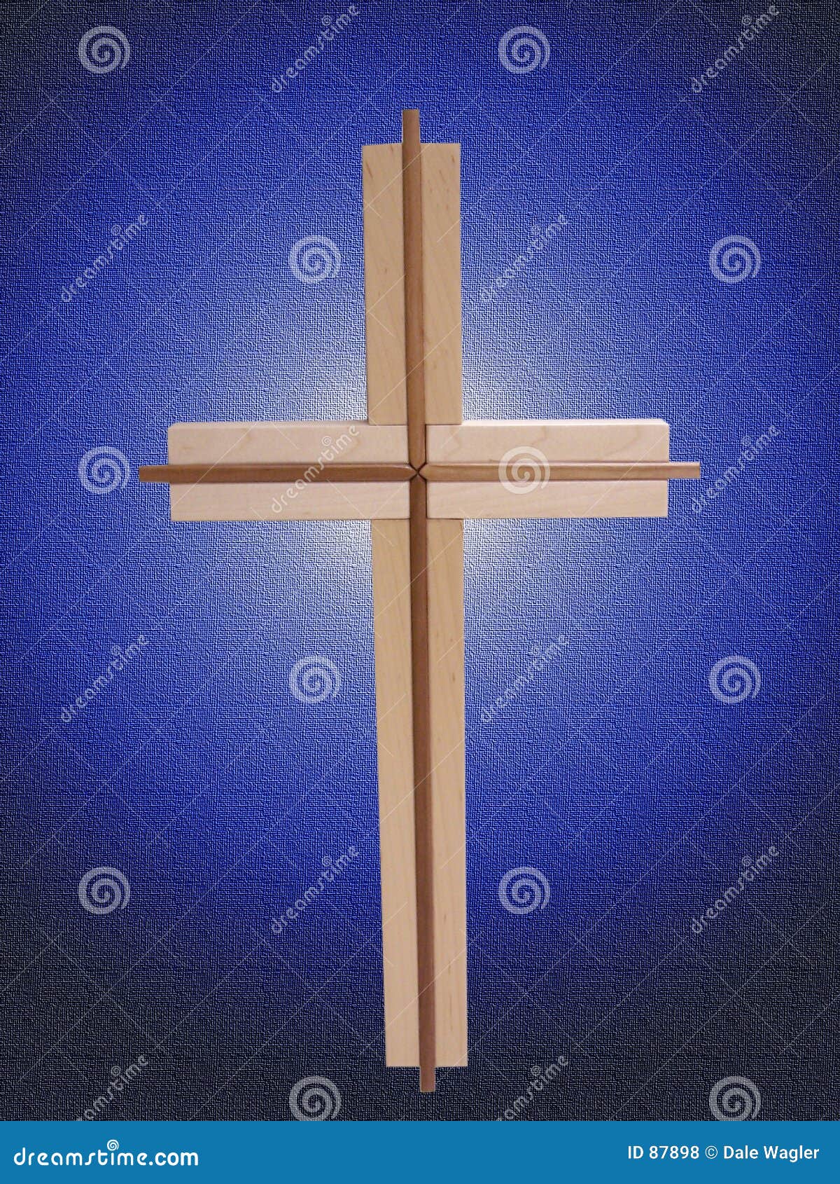 Croix en bois sur le bleu illustration stock. Illustration du sacrifice ...