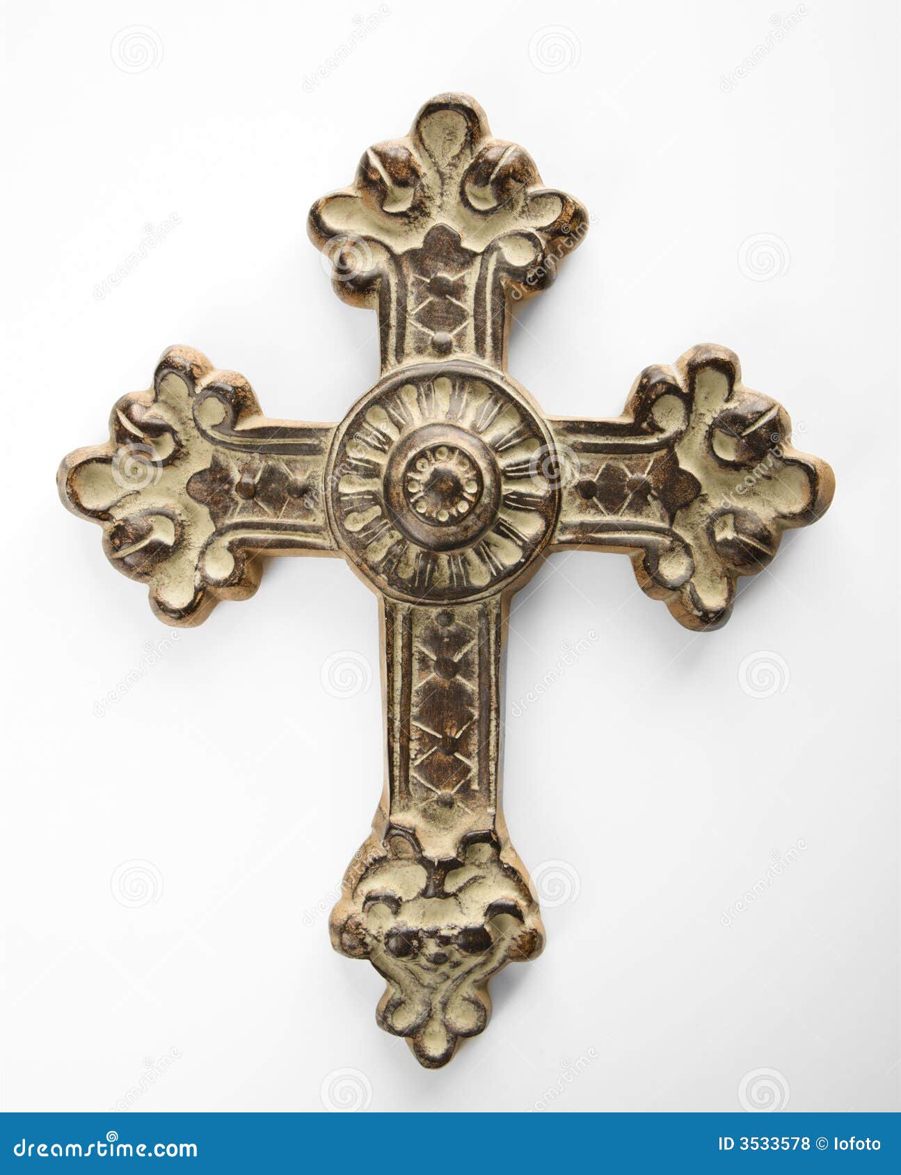 Croix fleurie. photo stock. Image du religieux, symbole - 3533578