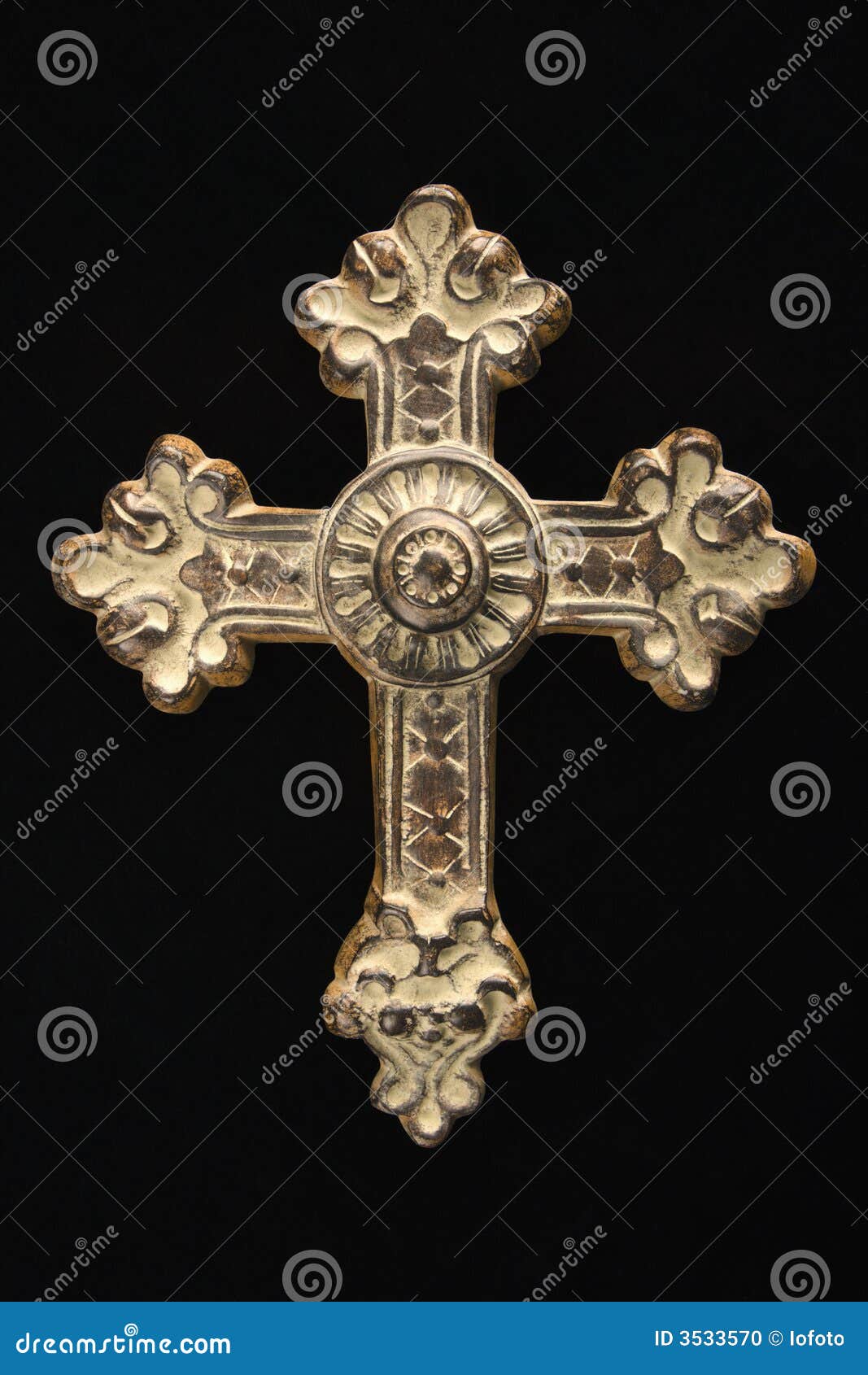 Croix religieuse. photo stock. Image du découpage, studio - 3533570