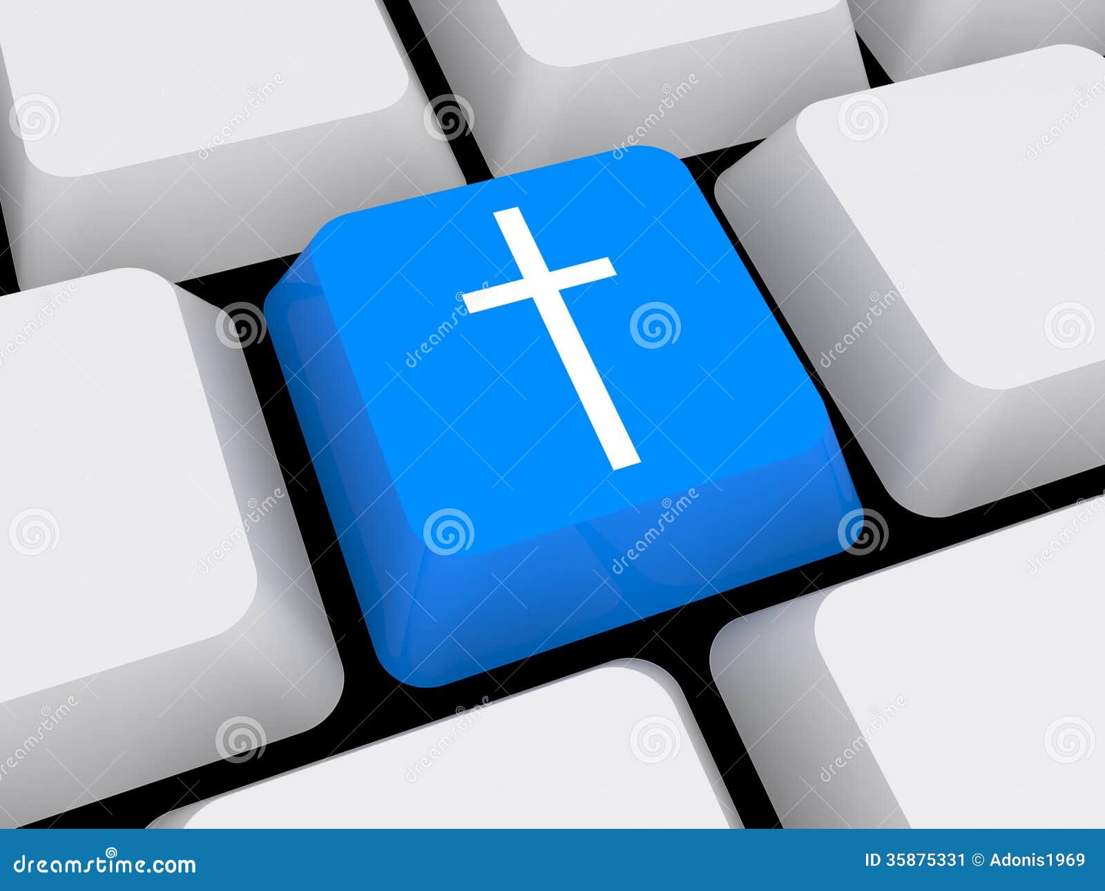 Croix Religieuse Sur Le Clavier Image stock - Image du religieux, bleu ...