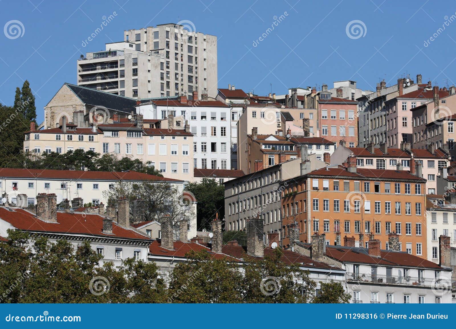 Croix-Rousse stock photo. Image of river, church, rousse - 11298316