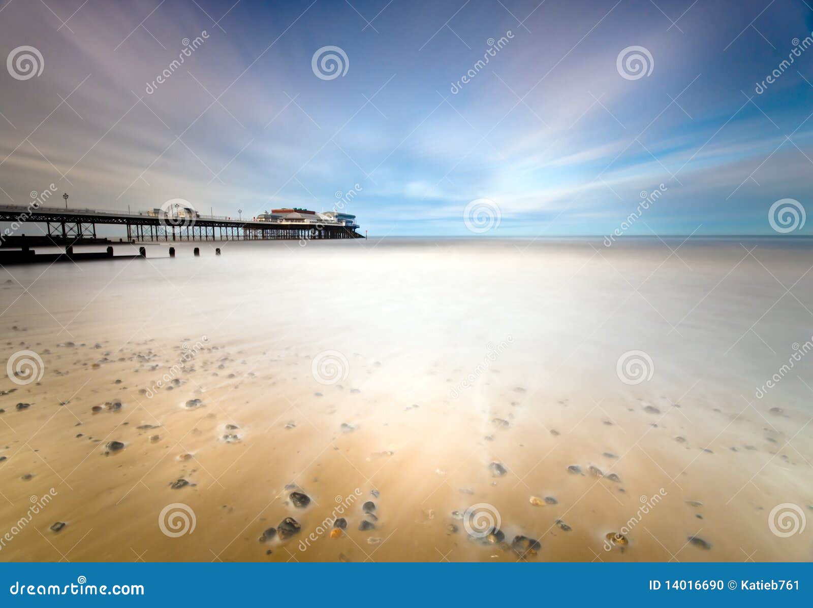 Cromer Pier stock photo. Image of dreamy, blue, channel - 14016690