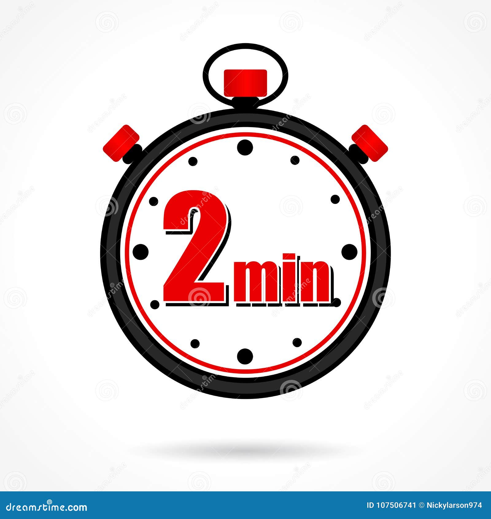 Cronômetro de dois minutos ilustração do vetor. Ilustração de sinal ...