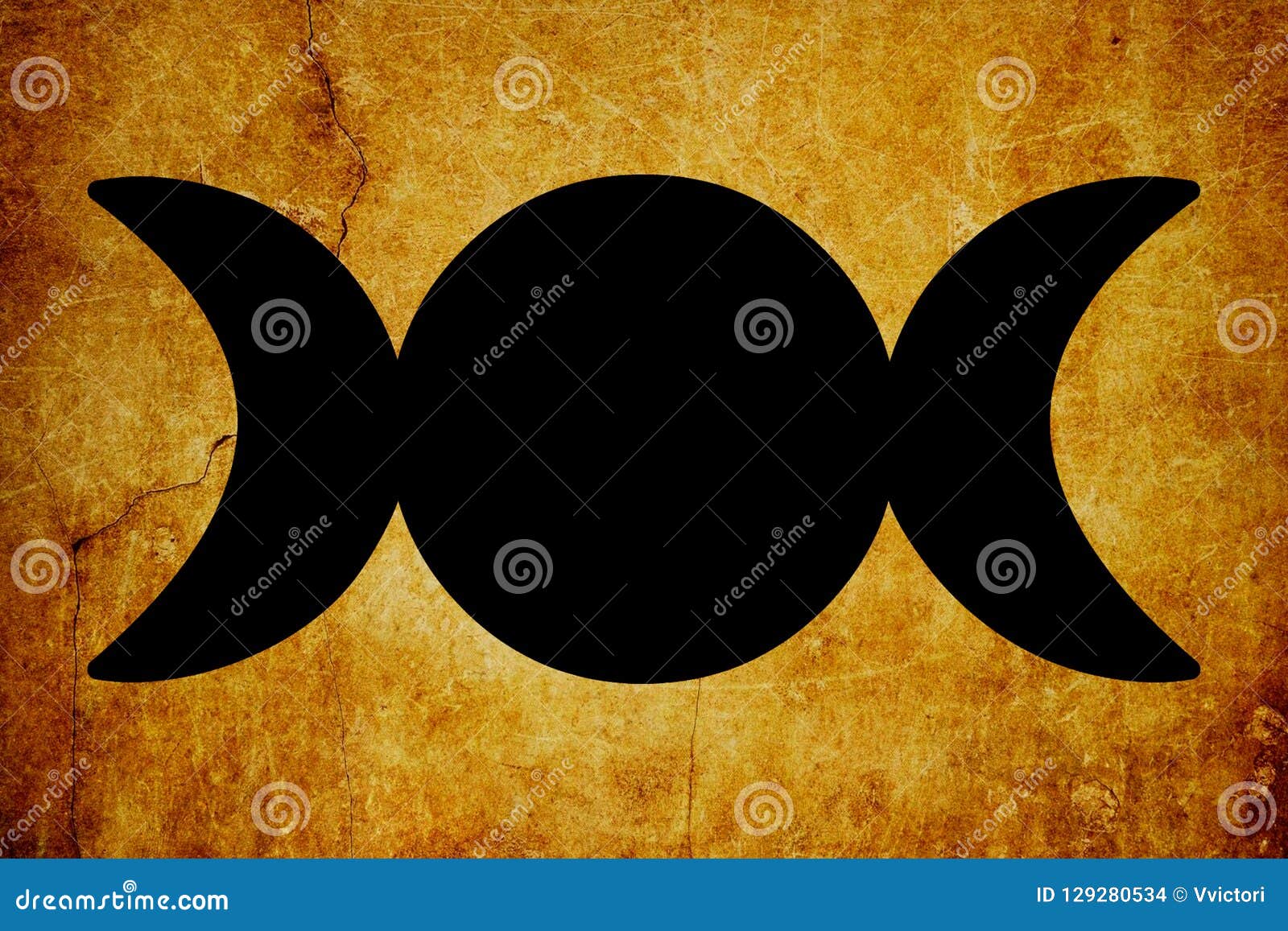 The Crone Symbol Magic Symbols Vintage Background Stock Illustration
