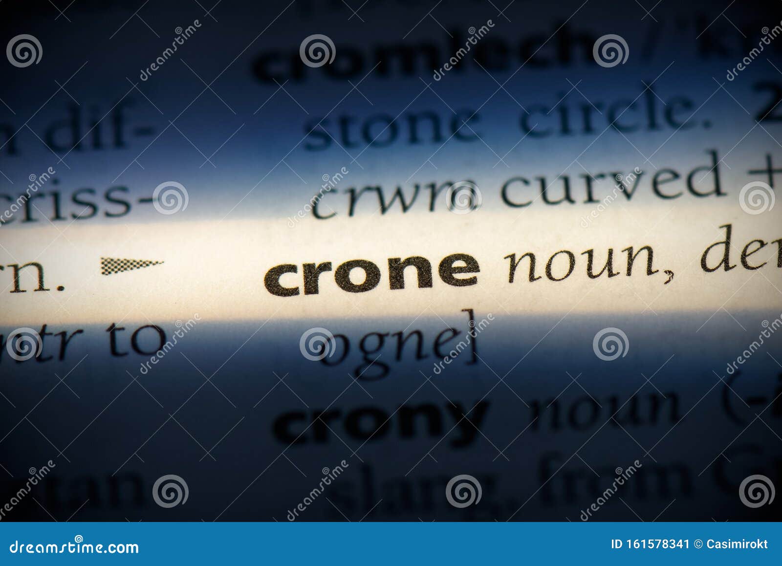 Crone stock image. Image of etymology, info, thesaurus - 161578341