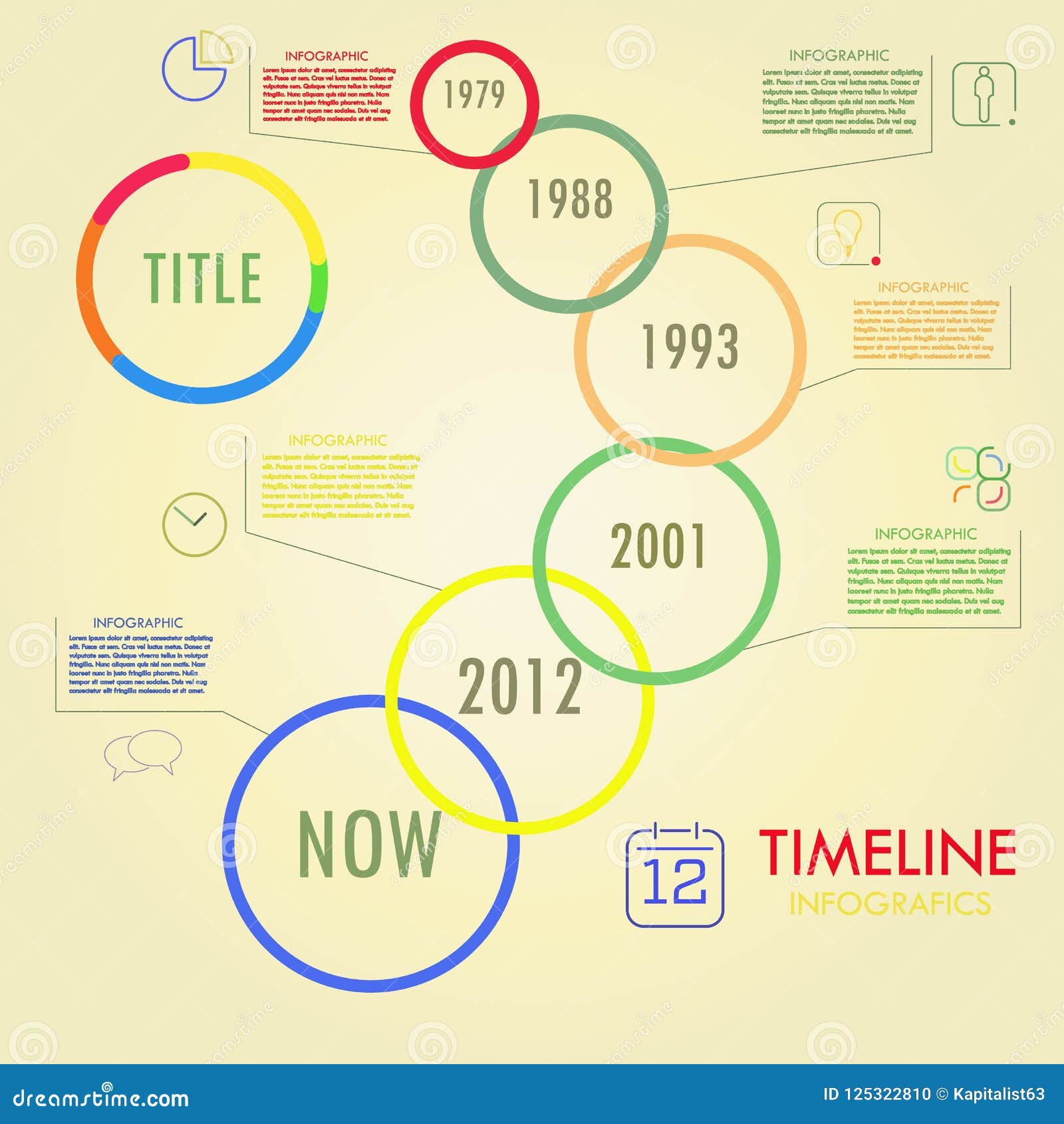 Cronología Abstracta Del Ejemplo Del Vector Del Negocio Ilustración del ...
