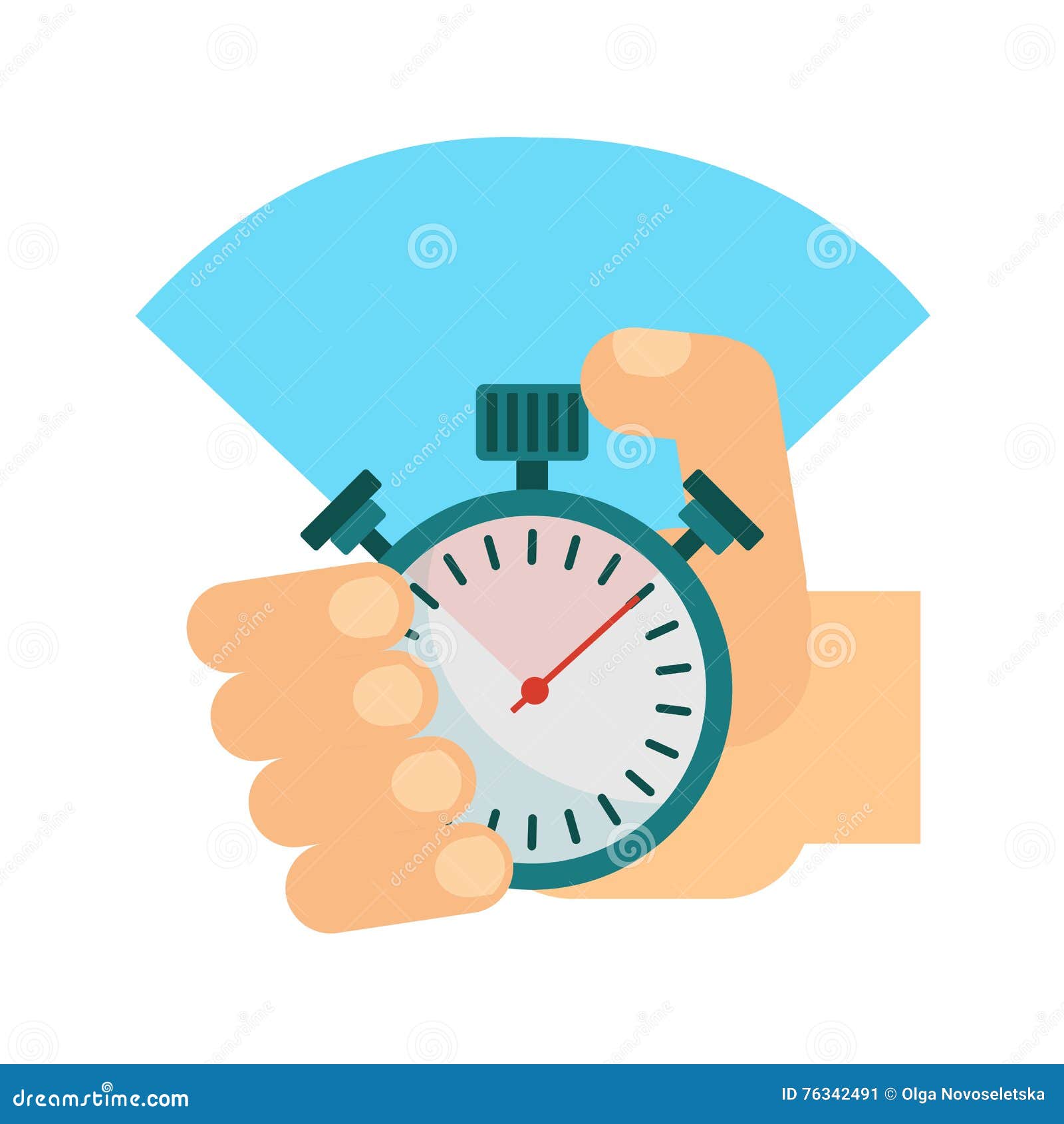 Cronometro a disposizione illustrazione vettoriale. Illustrazione di ...