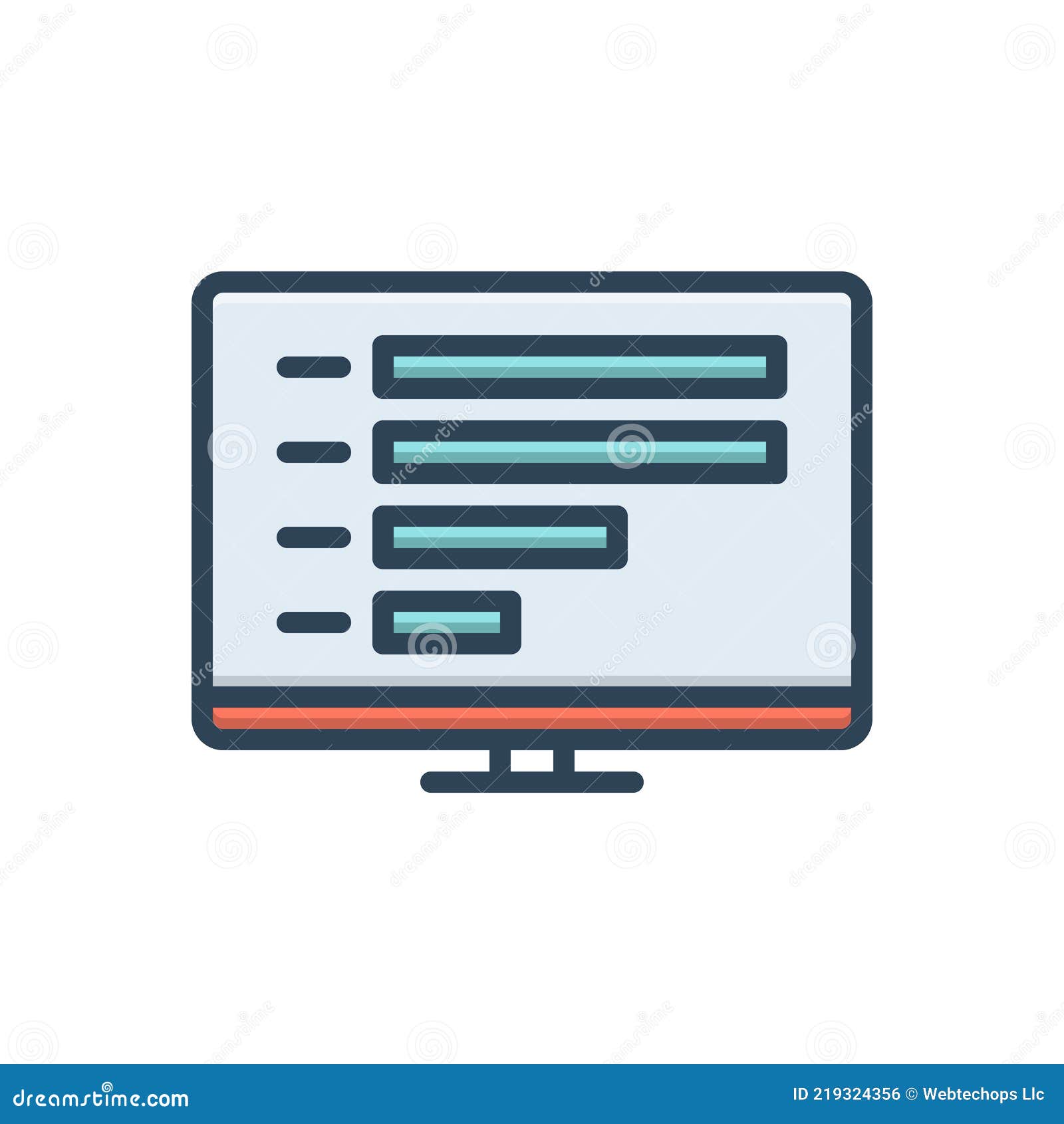 Color Illustration Icon for Crontab, Monitor and Server Stock ...