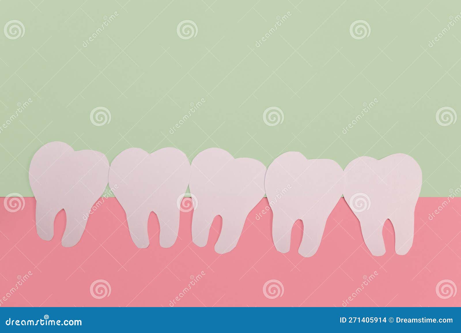 Crooked Paper Teeth, the Concept of Incorrect Growth, Malocclusion ...