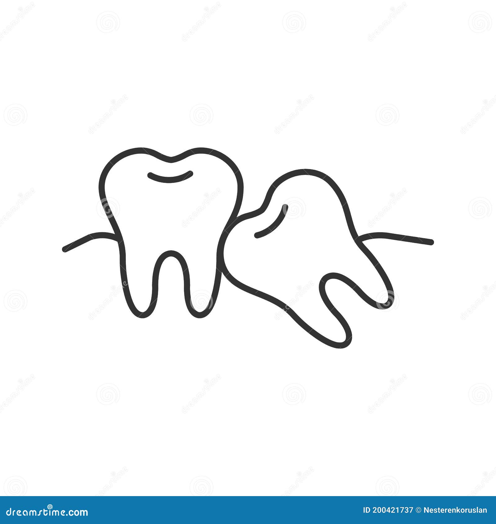 Malocclusion Outline Vector Icon. Thin Line Black Malocclusion Icon ...