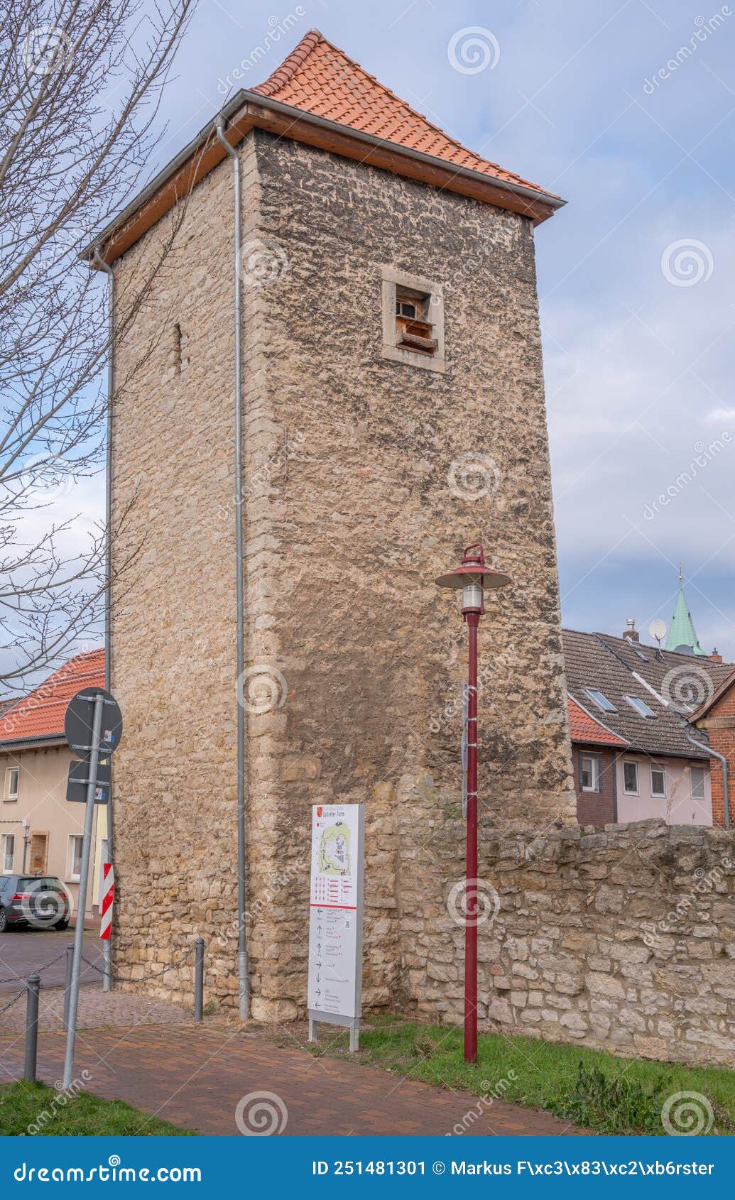 The Crooked Tower of Gronau Editorial Photo - Image of downtown ...