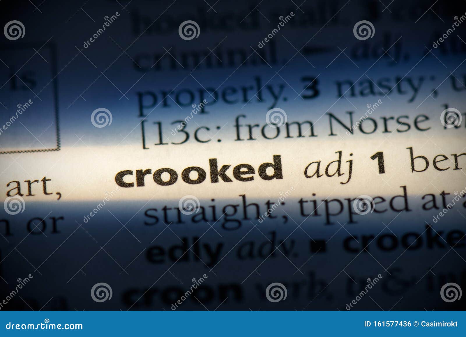 Crooked stock photo. Image of linguistic, crooked, info - 161577436
