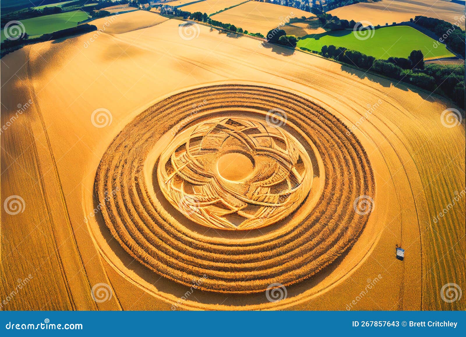Crop Circle Formation Circles Stock Illustration - Illustration of ...