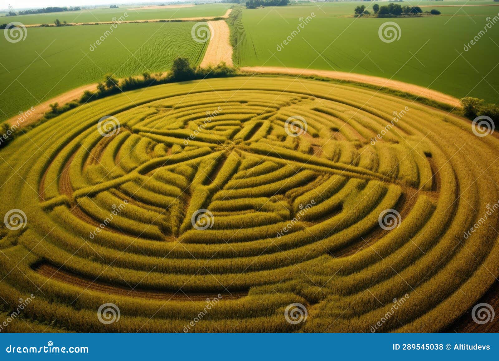Crop Circle Resembling a Complex Mathematical Equation Stock Photo ...