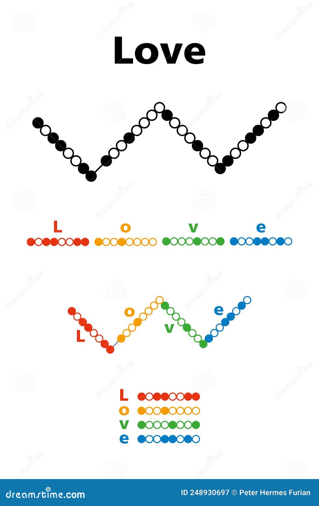 Crop Circle Symbol, with Binary Letters for the Word Love Stock Vector ...