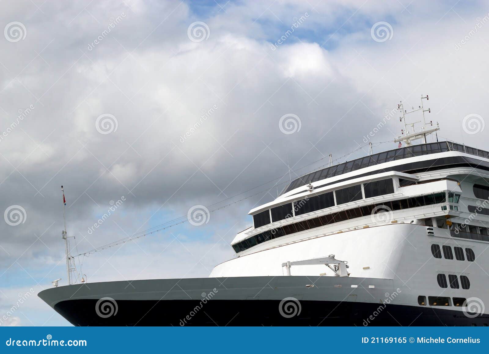 Crop of Cruise Ship with Clouds Stock Image - Image of travel, cruise ...