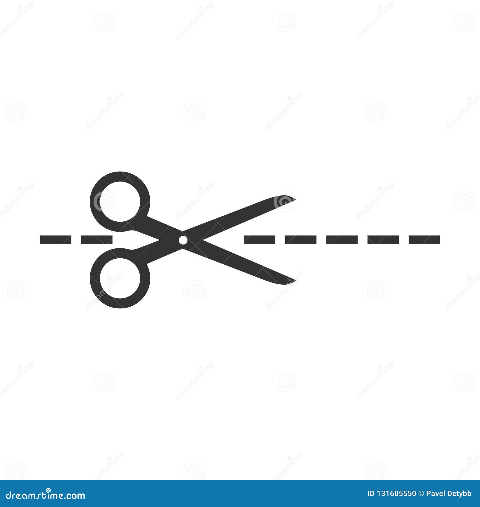 Crop, Cut Cutting Scissors Icon. Vector Illustartion, Flat Design ...