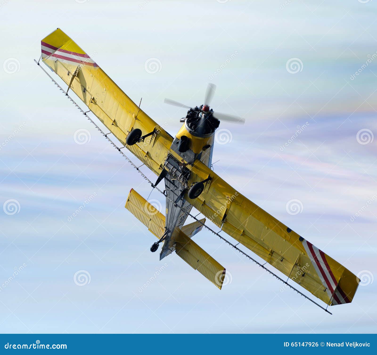 Crop Duster Airplane on the Sky Stock Photo - Image of spraying, crop ...