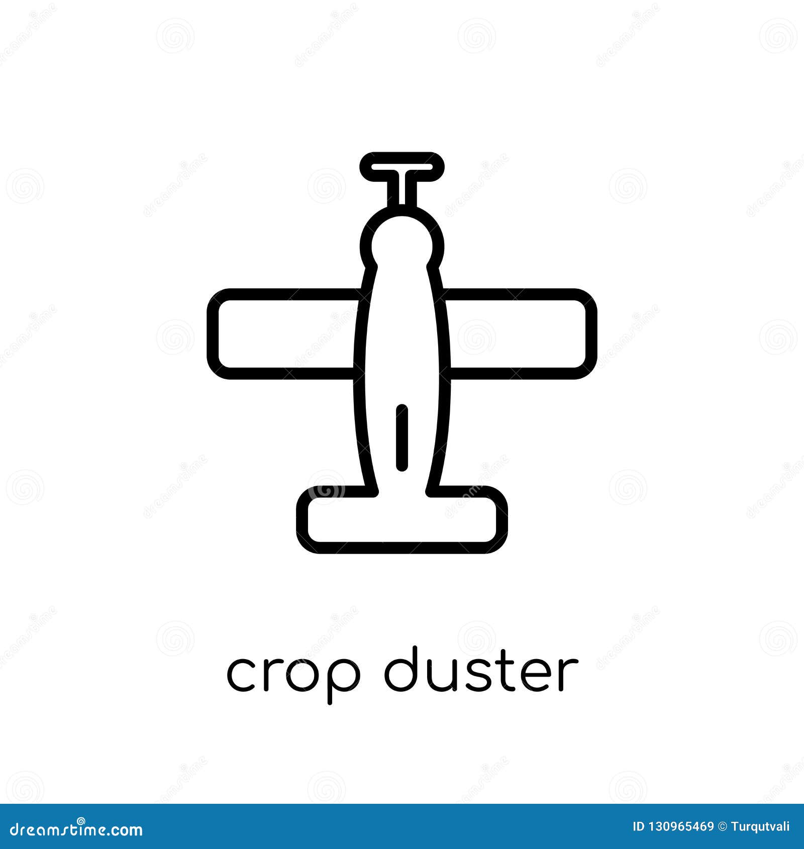 Crop Duster Icon from Transportation Collection. Stock Vector - Illustration of aircraft, symbol ...