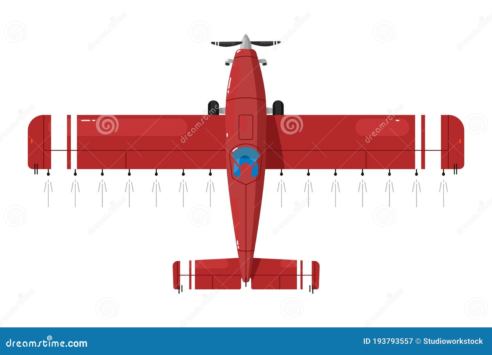 Crop Duster Isolated Crop Duster Aircraft Stock Vector Illustration