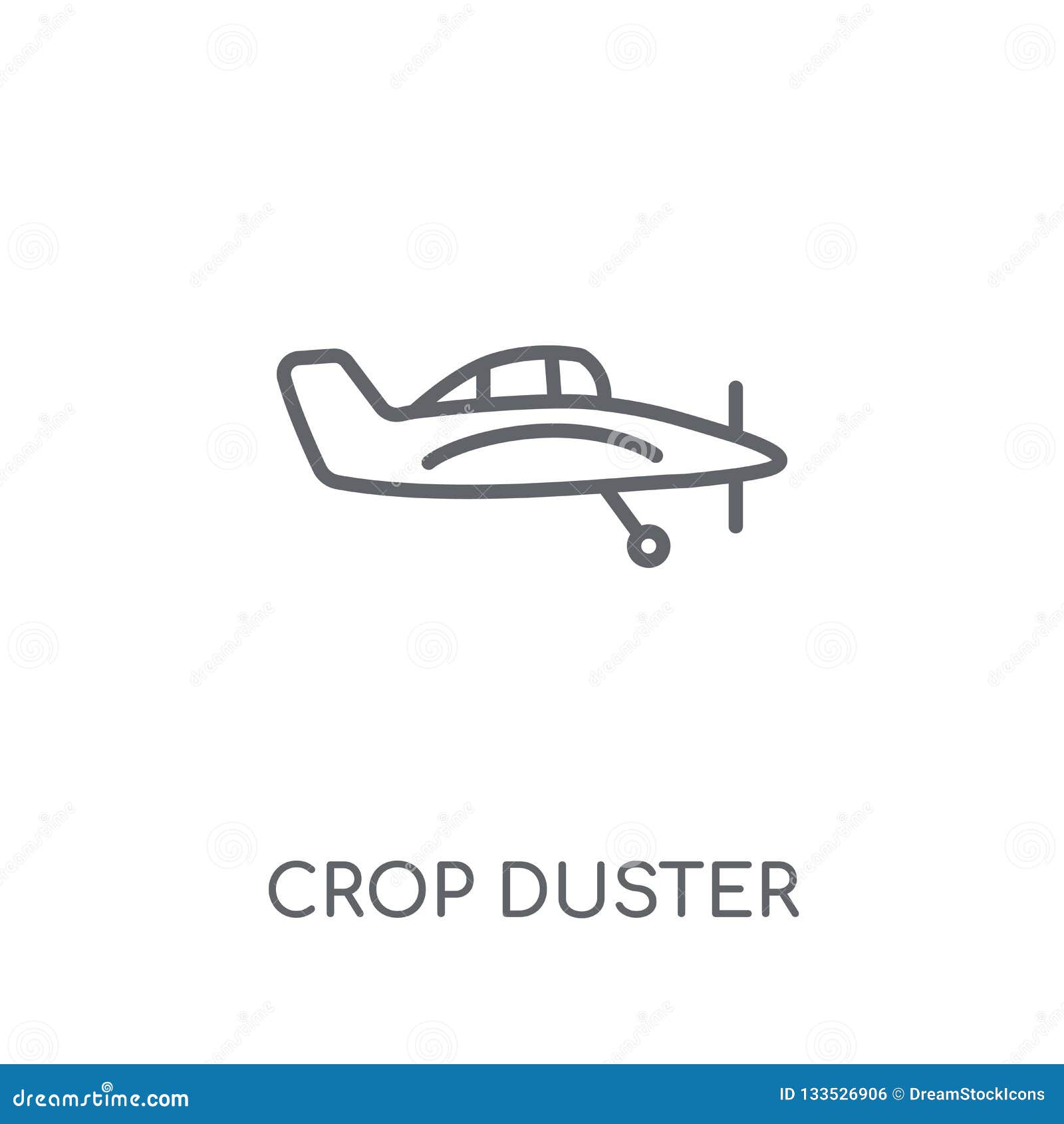 Crop Duster Linear Icon. Modern Outline Crop Duster Logo Concept Stock ...