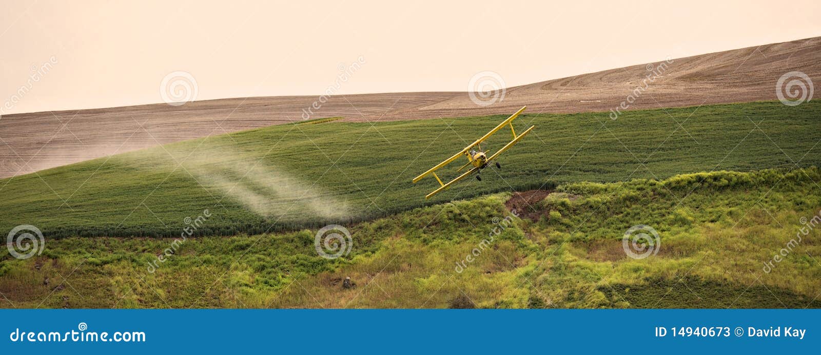 Crop dusting airplane stock image. Image of field, pesticide - 14940673