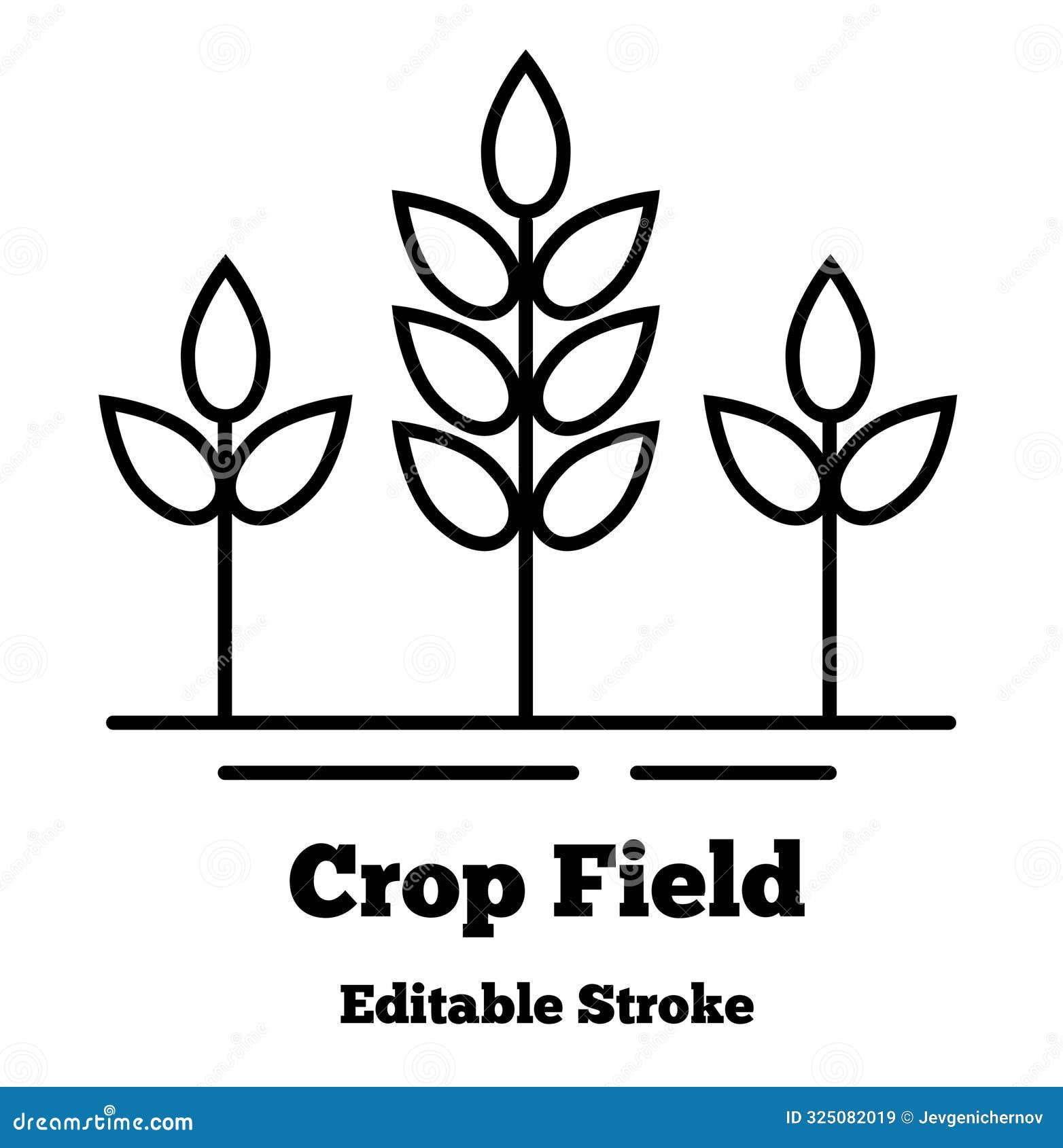 Crop Field Abstract Icon stock vector. Illustration of farm - 325082019
