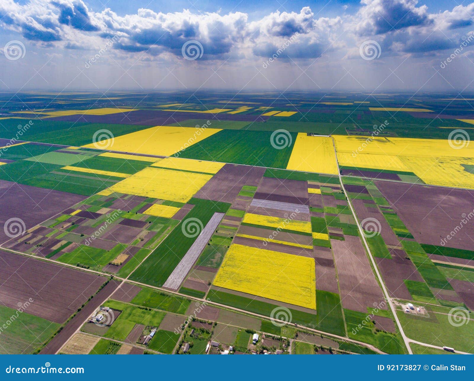 Crop Fields Aerial View from Drone Stock Image - Image of farming ...