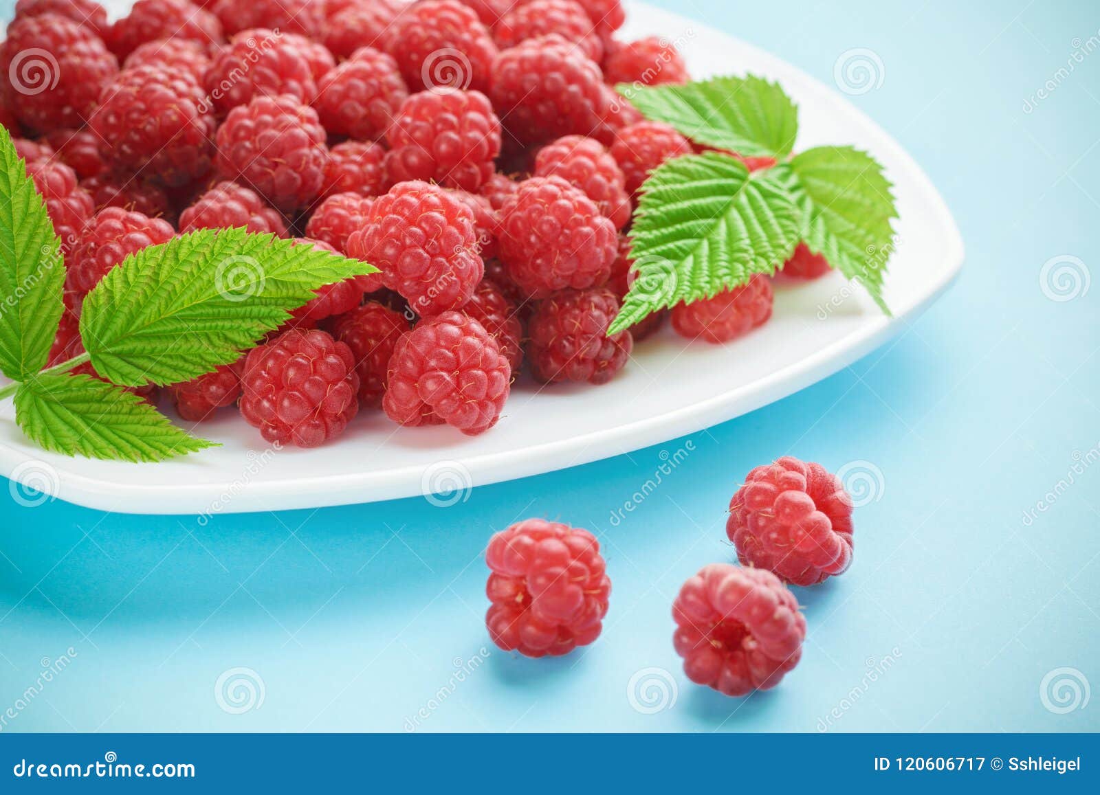 A Crop of Fresh Red Raspberries. Front View Stock Image - Image of ...