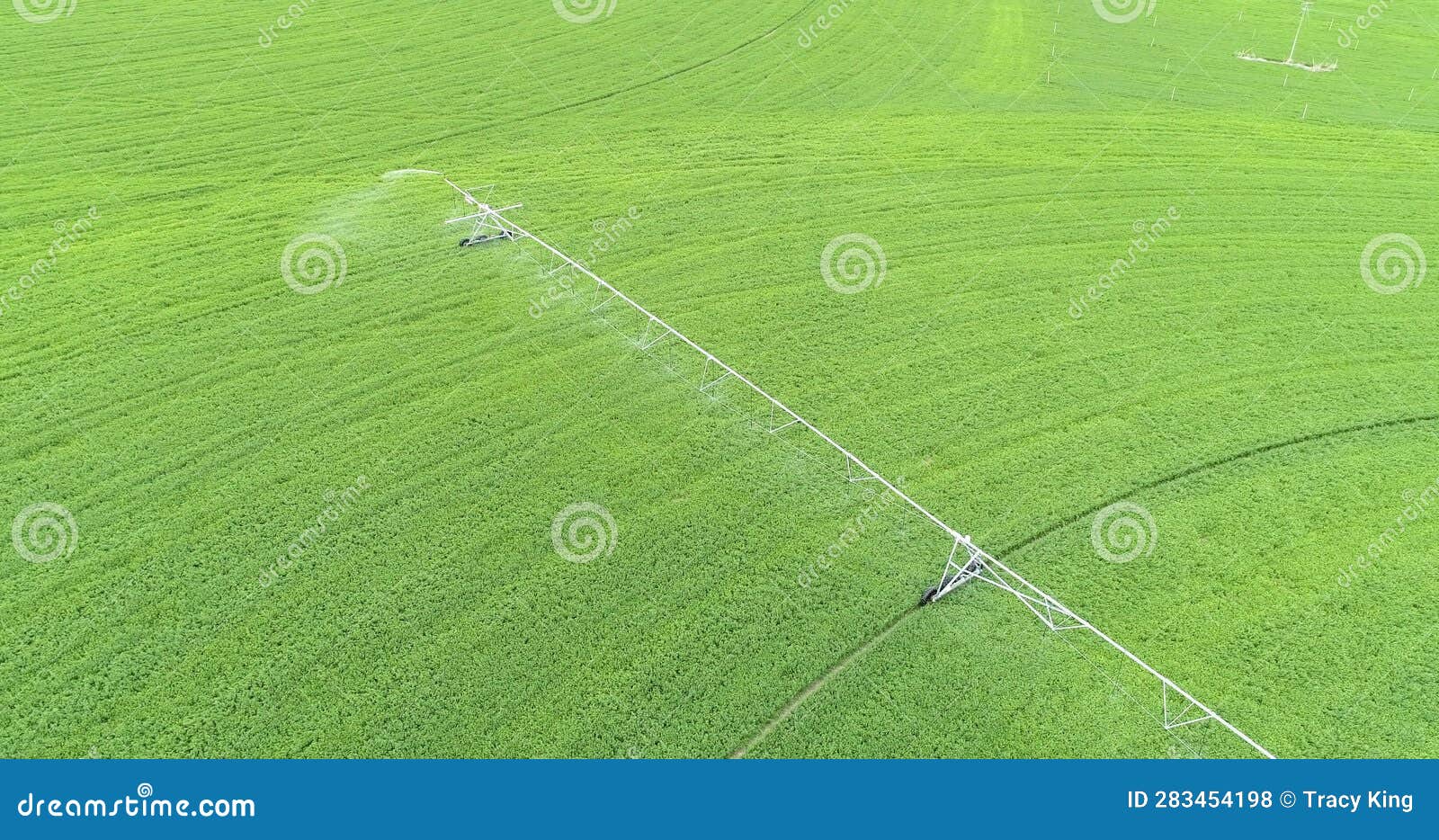 Crop Getting Watered by a Large Sprinkler System Stock Footage - Video ...