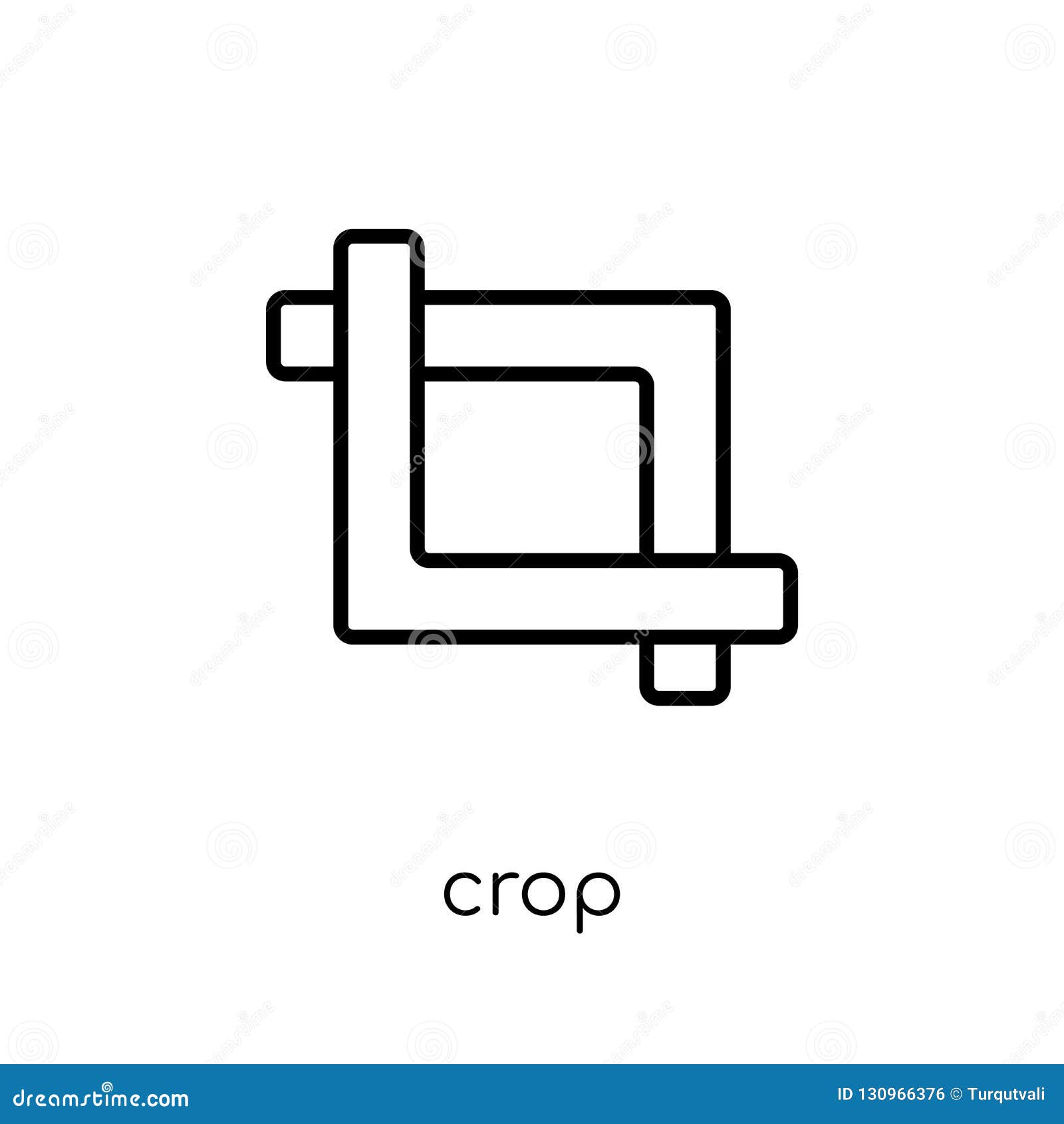Crop icon from collection. stock vector. Illustration of vector - 130966376