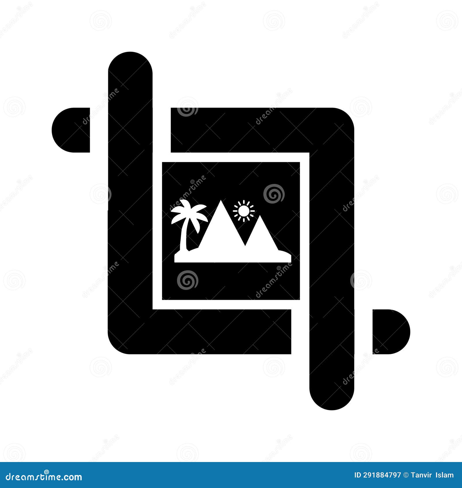 Crop Image Icon stock illustration. Illustration of meticulously ...