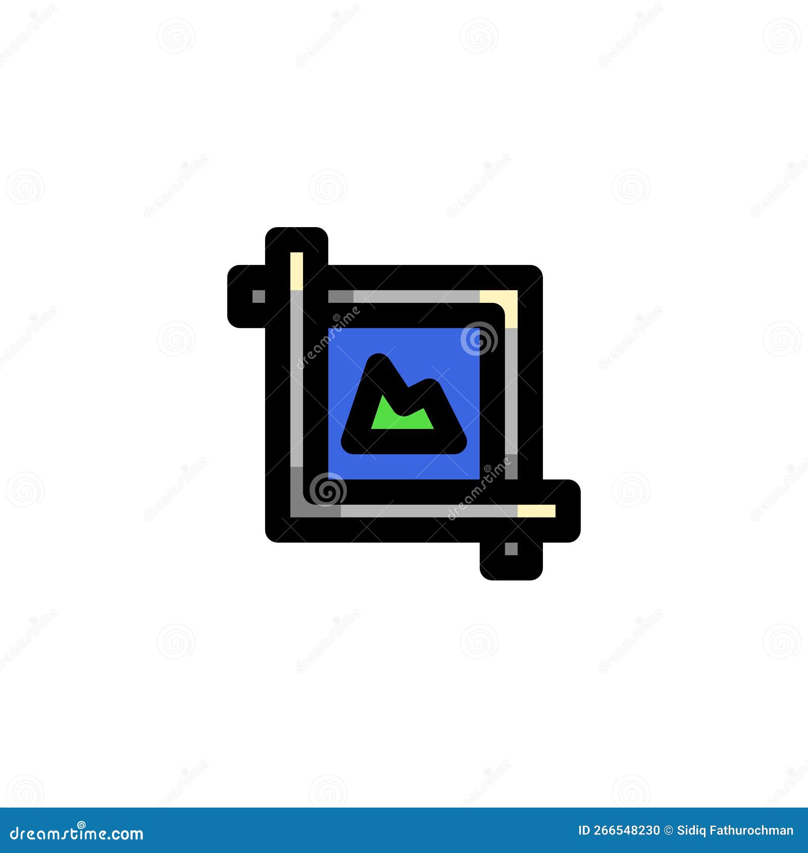 Crop Image Icon stock vector. Illustration of setting - 266548230