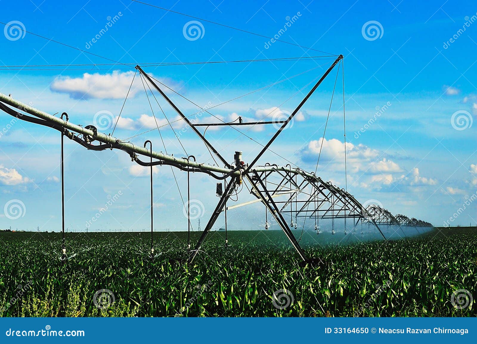 Crop Irrigation Using The Center Pivot Sprinkler System Royalty-Free ...