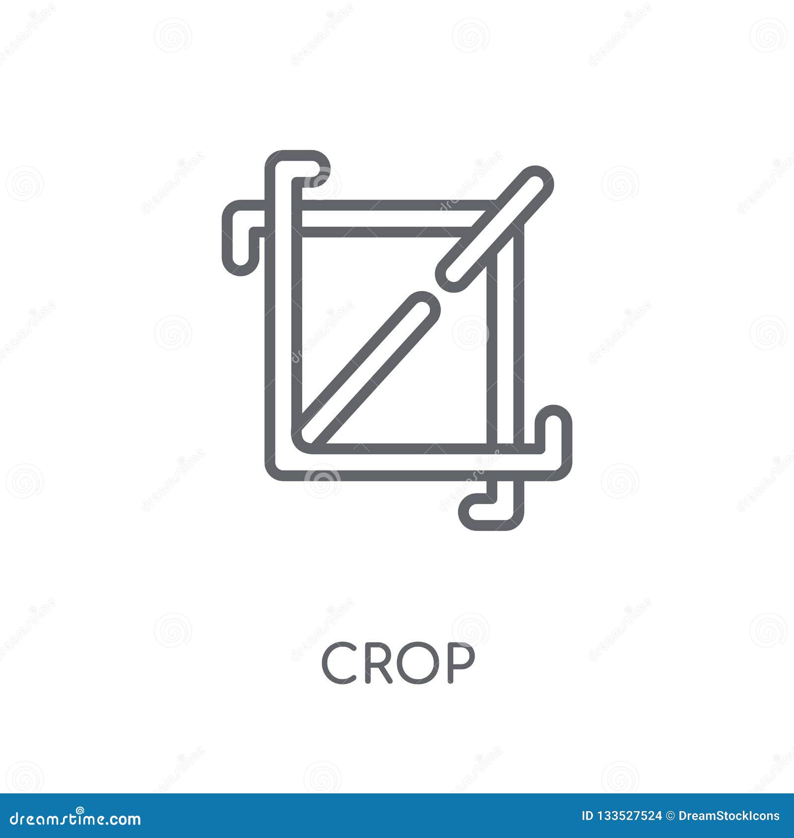 Crop Linear Icon. Modern Outline Crop Logo Concept on White Back Stock ...