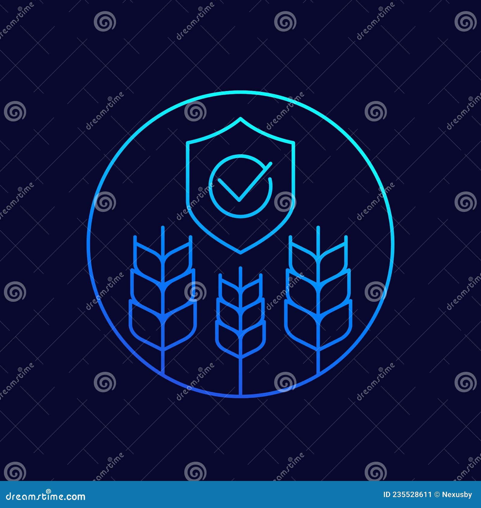 Crop Protection Icon, Thin Line Vector Stock Vector - Illustration of ...