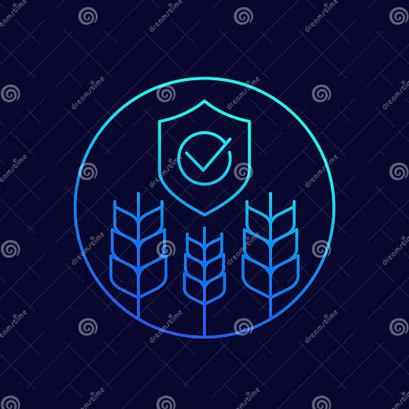 Crop Protection Icon, Thin Line Vector Stock Vector - Illustration of ...