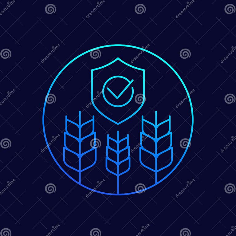 Crop Protection Icon, Thin Line Vector Stock Vector - Illustration of ...