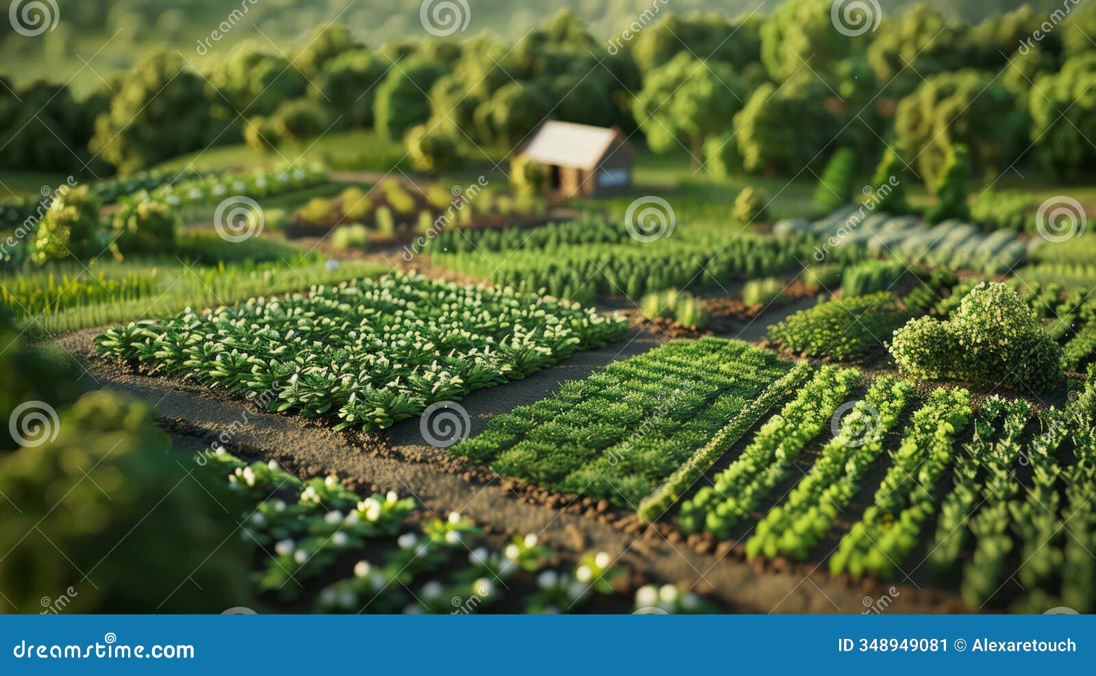 Different Types of Crops are Grown in Neighboring Fields Stock Image ...