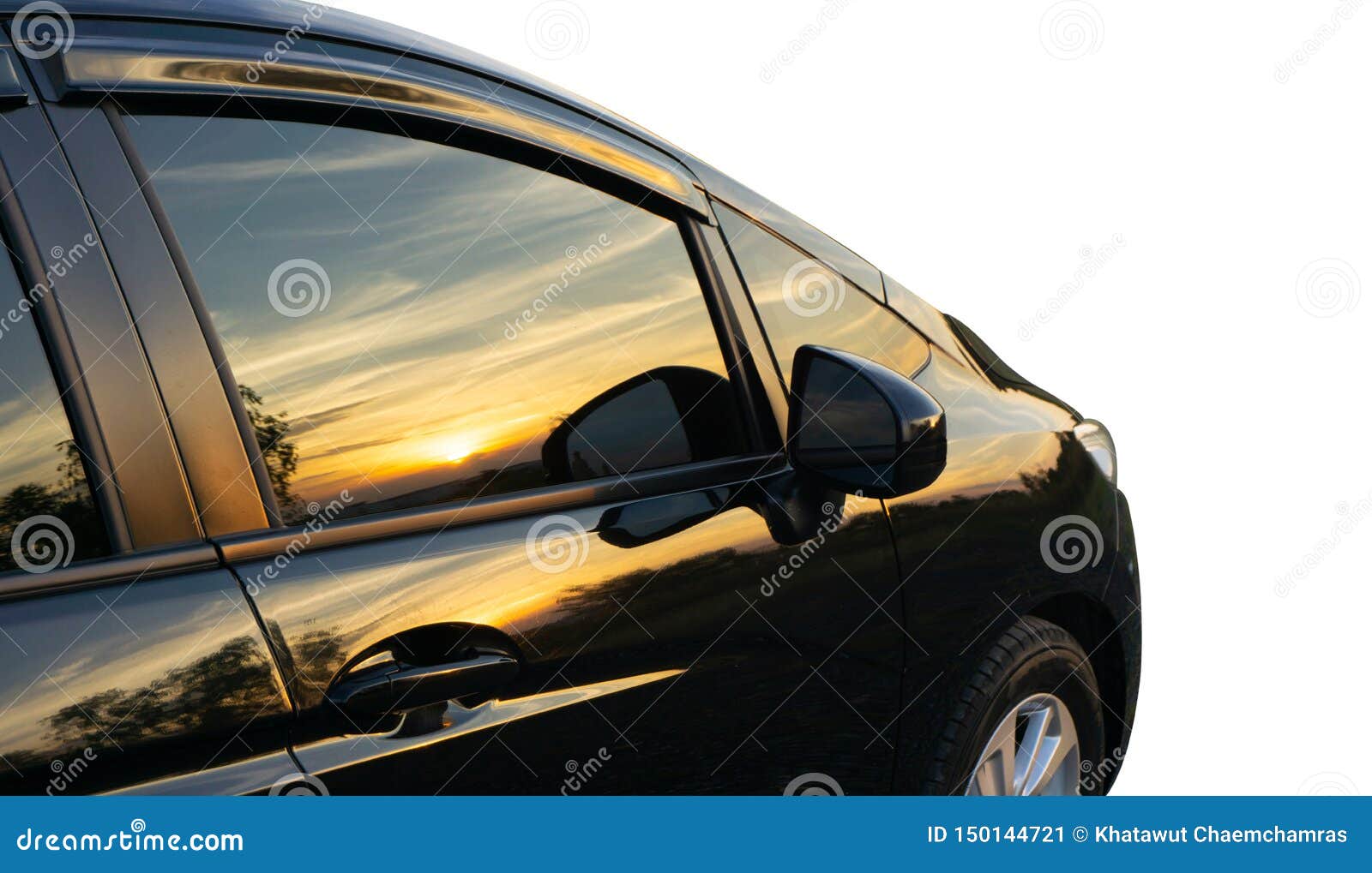 Crop Shot of Black Car Isolated on White Background Stock Image - Image ...